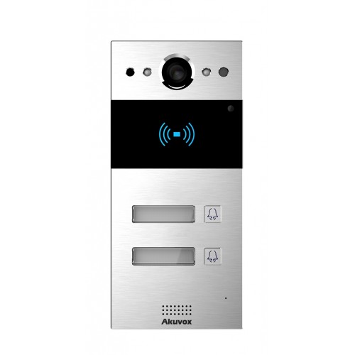 Akuvox R20BX2 On-Wall Mounted IP Video Door Phone with 2 Buttons & RFID ...