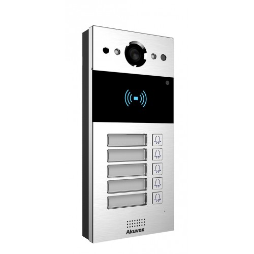 Akuvox R20BX5 On-Wall Mounted IP Video Door Phone with 5 Buttons & RFID ...