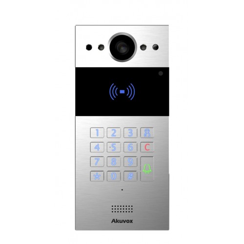 Akuvox R20K On-Wall Mounted IP Video Door Phone with Keypad & RFID Card ...
