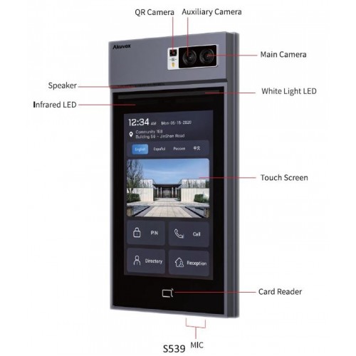 Akuvox S539 Android 12 Smart IP Video Door Phone with 10 Inch Touch Screen