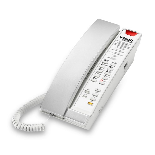 Alcatel Lucent - VTech A2211 Silver-Pearl Contemporary Analog Corded ...