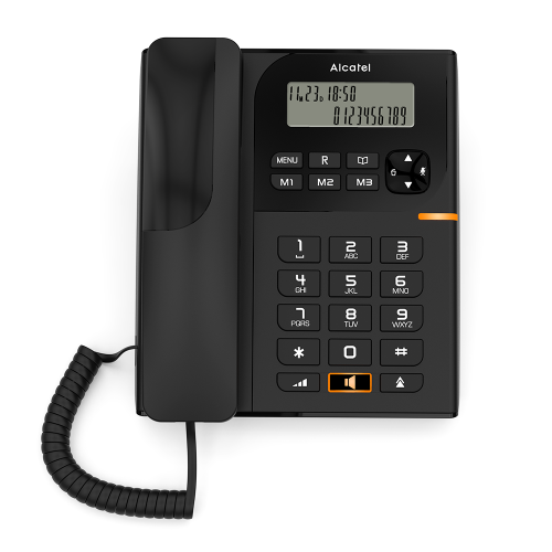 Alcatel T58 CE Analog Corded Phone - Black